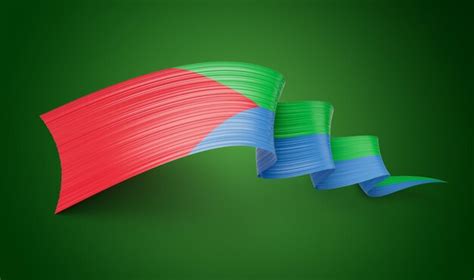 Premium Photo 3d Flag Of Eritrea 3d Shiny Waving Flag Ribbon Isolated On Green Background 3d