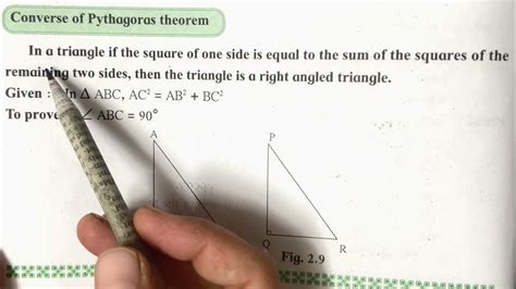 pythagoras theorem and converse of pythagoras theorem class10 geometry