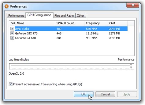 Preferences — Gpu Configuration Accentrpr