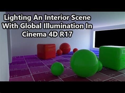 Lighting An Interior Scene With Global Illumination In Cinema 4D R17 | Cinema 4d, Cinema 4d ...