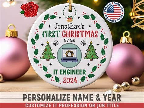 it engineer personalized first christmas ornament software engineer