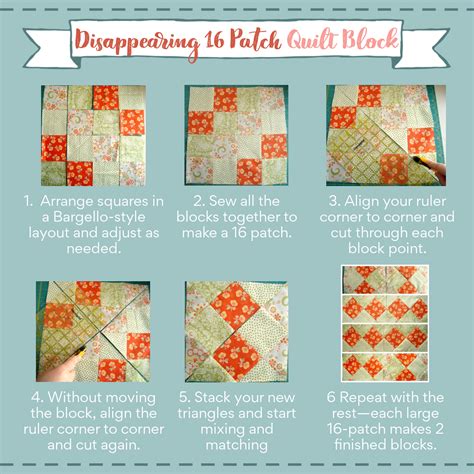 Disappearing 16 Patch Quilt Block Tutorial Patchwork Posse