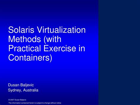Ppt Solaris Virtualization Methods With Practical Exercise In Containers Powerpoint
