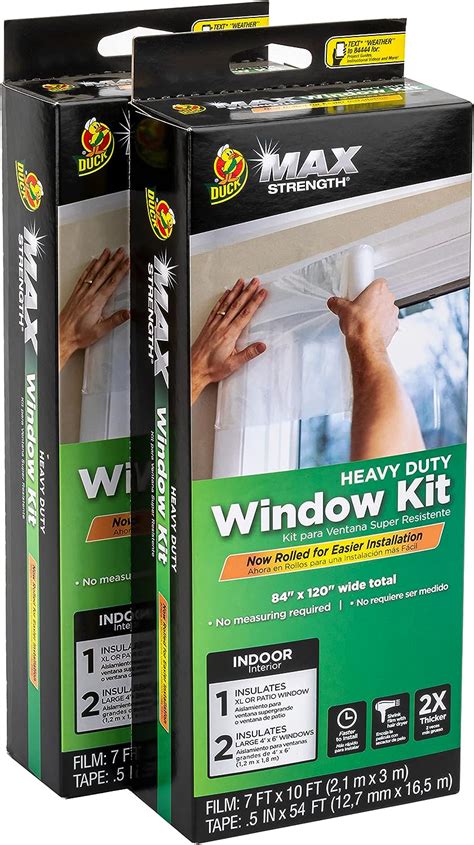 Duck Max Strength Window Insulation Kit Winter Window Seal Kit Fits Patio Doors And Large Windows