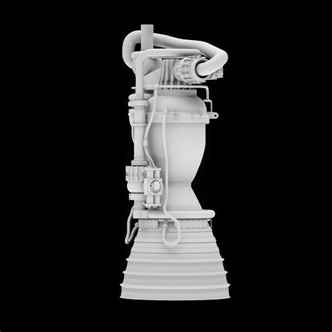 Merlin Rocket Engine Spacex 3d Model Cgtrader