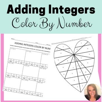 Adding Integers Color By Number By Pratt S Teacher Resources TPT