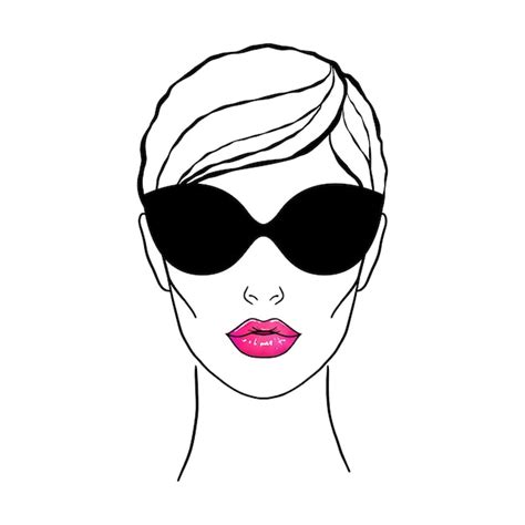 Premium Vector Young Woman In Sunglasses