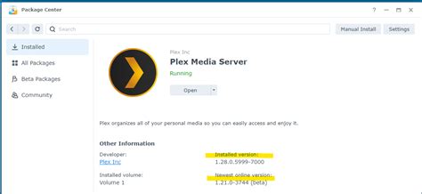 Plex Media Server Beta Older Rsynology