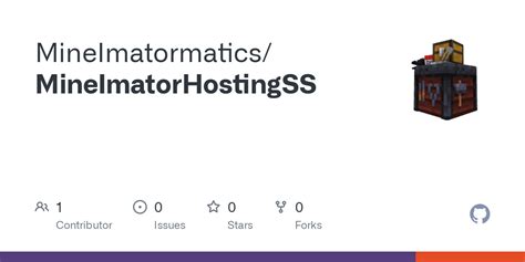 GitHub MineImatormatics MineImatorHostingSS