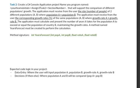 Solved Task 2 Create A C Console Application Project Name