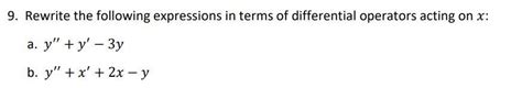 solved 9 rewrite the following expressions in terms of