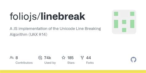 github foliojs linebreak a js implementation of the unicode line