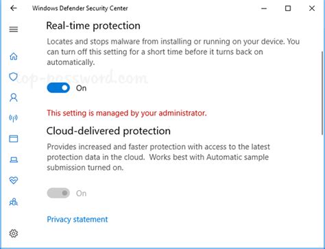Real Time Protection Greyed Out Startheat