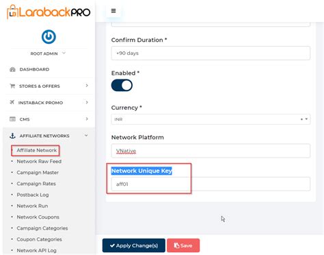 Larabck A Guide On Postback Setup Enactsoft