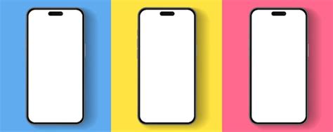 쇼 모바일 앱 Ui Ux 프레젠테이션을 위한 3d 고품질 스마트폰 모형 격리 배경 프리미엄 벡터