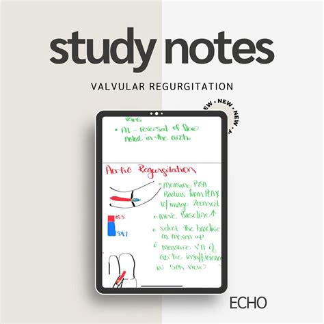 Sonography Notes Echocardiogram Study Guide Echo Tech Cheat Sheets Echocardiography Notes