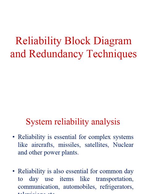 03 Reliability Block Diagrams Pdf Reliability Engineering Probability Distribution