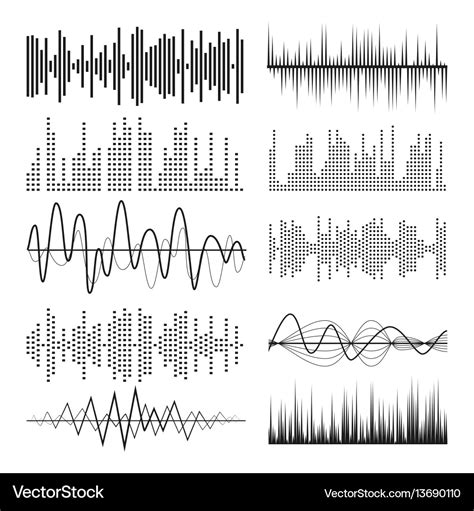 Music Sound Waves Pulse Abstract Audio Royalty Free Vector