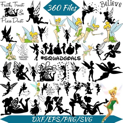 Tinkerbell Svg Bundle Tinkerbell Svg And Png Files For Cricut Believe