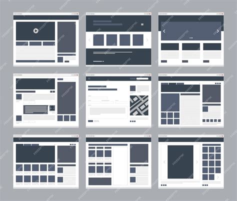 web wireframes landing templates páginas do site layouts e mail vídeo