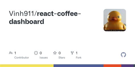 GitHub Vinh React Coffee Dashboard