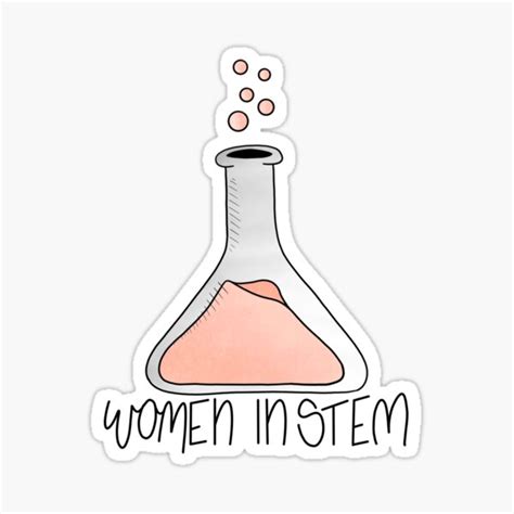 Updated Women In Stem Flask Beaker New Lettering Option 2 Sticker