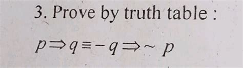 Prove By Truth Table P Q Q P StudyX