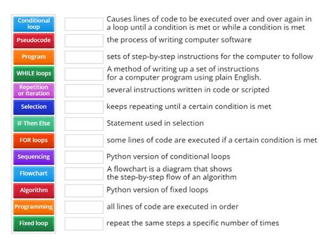 Programming Constructs Match Up