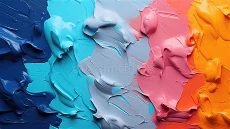 Abstract Background With Impasto Textures Solid And Vibrant Colours