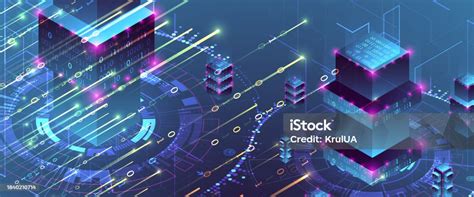 Data Visualization Concept 3d Isometric Vector Illustration Hand Drawn Art Stock Illustration