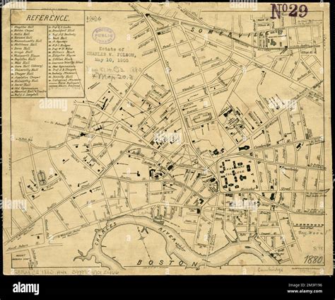 Map Of Part Of Cambridge Mass Harvard University Maps Cambridge Mass Maps Norman B