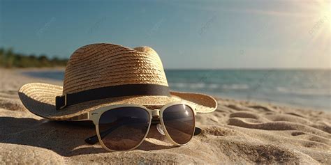 해변 배경에 모자와 선글라스 배경 일러스트 해변 배경에 모자와 선글라스 사진 및 배경 화면 무료 다운로드 Pngtree