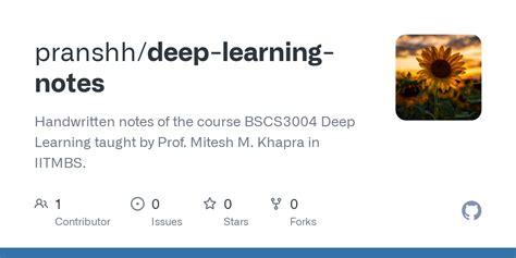 Deep Learning Notesweek 8pdf At Main · Pranshhdeep Learning Notes · Github