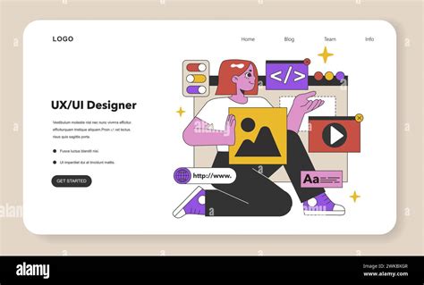 Ux Ui Designer At Work A Professional Combines Functionality With Aesthetics Focusing On