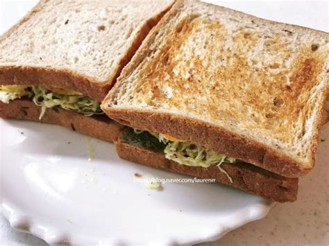 양배추 라페 계란 샌드위치