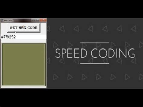 Python Tkinter Gui Hex Colour Code Generator YouTube