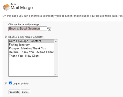 Open Classic Single Mail Merge From Lightning The Marks Group Small Business Consulting