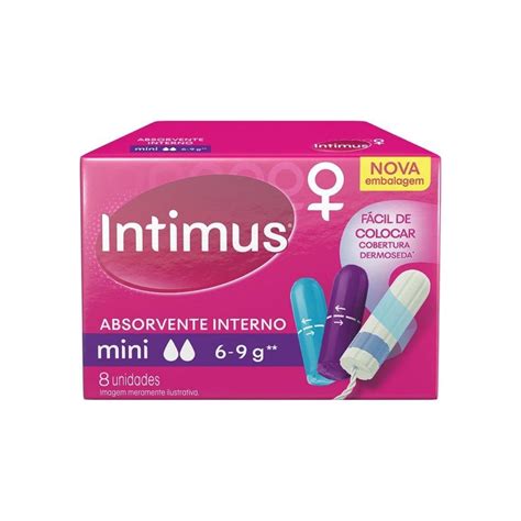 Absorvente Intimus Interno Mini Com 8 Unidades | Shopee Brasil