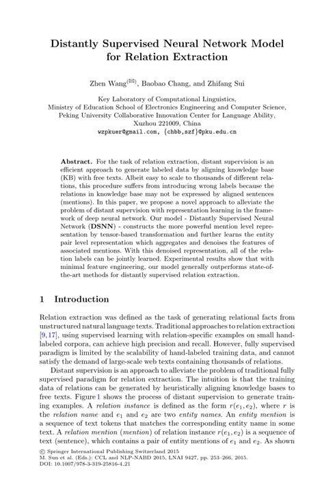 pdf distantly supervised neural network model for relation extraction