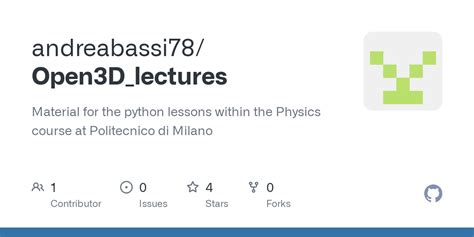 Github Andreabassi78open3dlectures Material For The Python Lessons