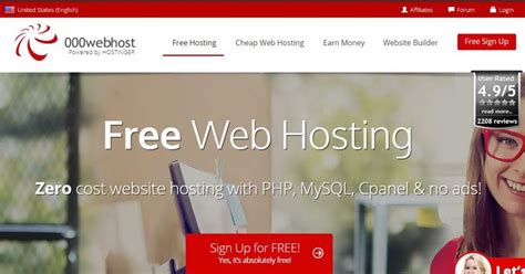 000webhost Review Best And Free Web Hosting Service Provider