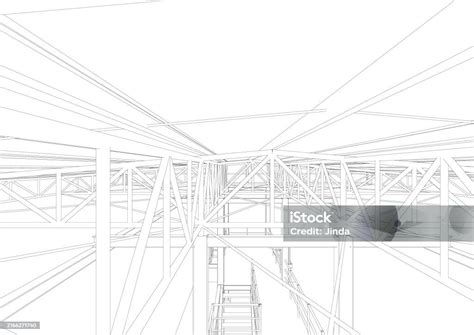 3d Illustration Of Building Structure Stock Illustration Download Image Now Architect