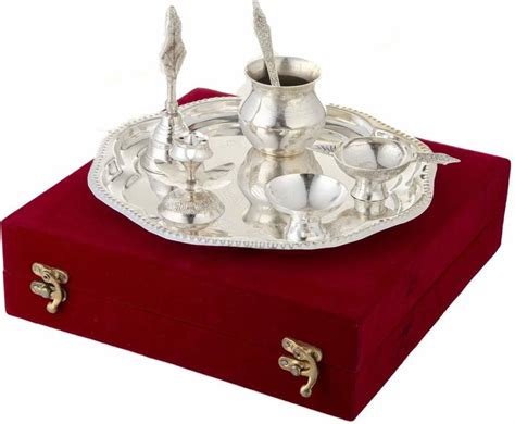 Delhi T House Brass Puja Pooja Thali Aarti Bartan Plate Special