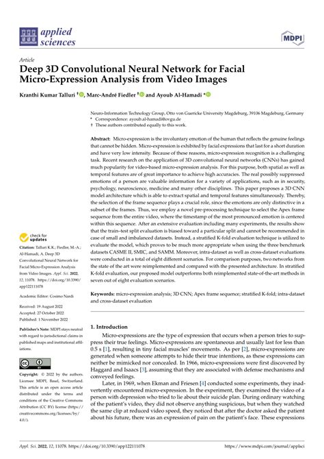pdf deep 3d convolutional neural network for facial micro expression