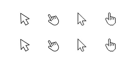 Premium Vector Cursor Icon Set Digital Mouse Pointer Symbols Vector