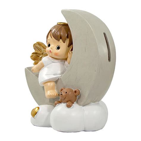 Salvadanaio Angelo Resina 16x12 Cm Vendita Online Su Holyart