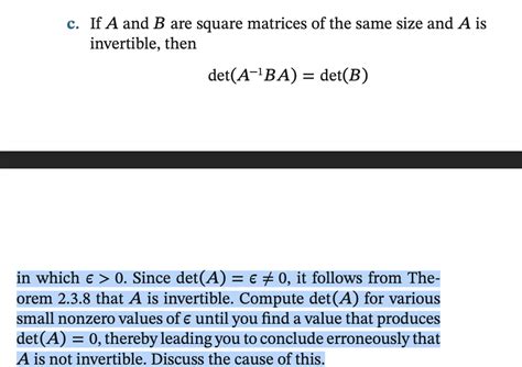 Solved C If A And B Are Square Matrices Of The Same Size