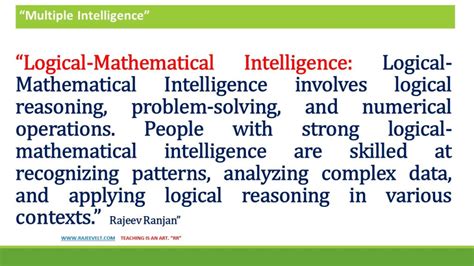 Key Terms And Concepts Of Multiple Intelligence Theory School