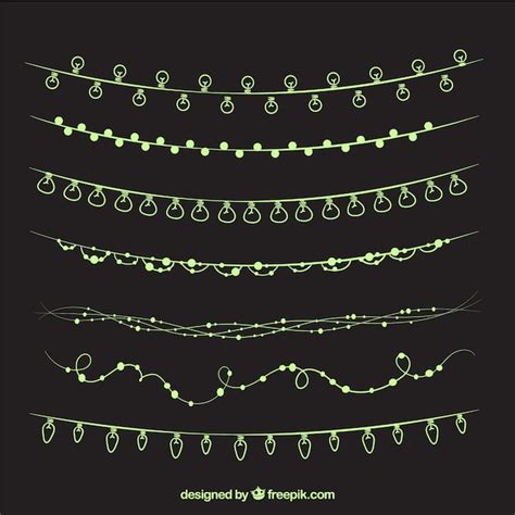 Free Vector Hand Drawn String Lights Set