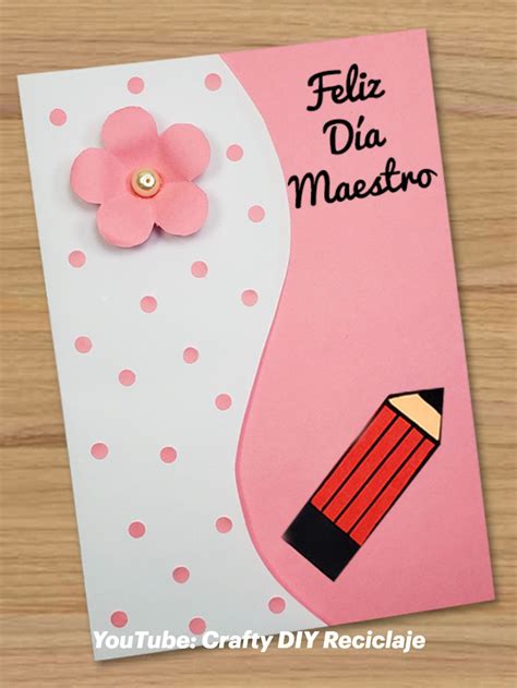 🌺tarjeta Para El Día Del Maestro Hecha A Mano🌺 Carpetas Decoradas